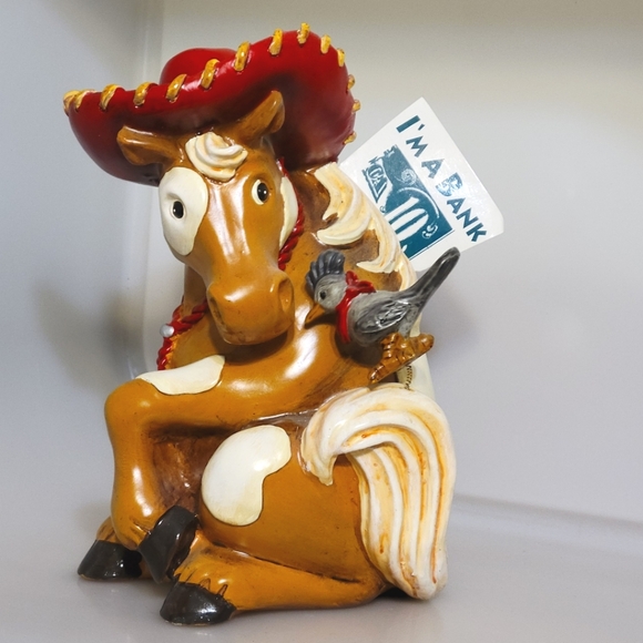 Accents | Vintage Cowboy Horse Bank Figurine Y2k New Never Used Lil ...